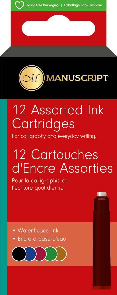 12 Manuscript Assorted Ink Cartridges
