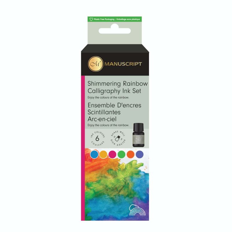 Manuscript Shimmering Rainbow Calligraphy Ink Set
